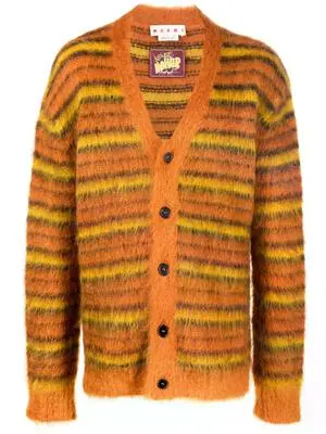 Marni Striped V-neck Cardigan