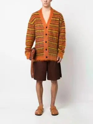 Marni Striped V-neck Cardigan