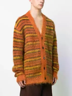 Marni Striped V-neck Cardigan