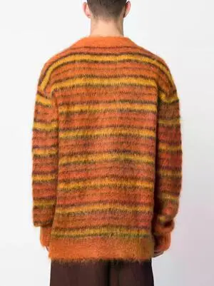 Marni Striped V-neck Cardigan