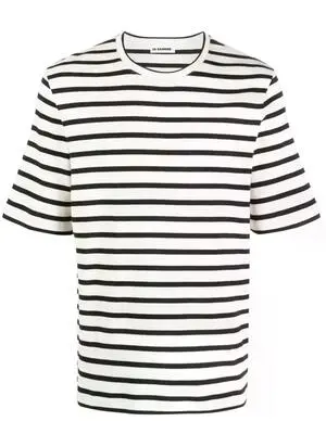 JIL SANDER Stripe-print Short-sleeved T-shirt