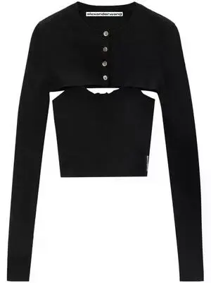 Alexander Wang Ribbed-knit Two-piece Set - Black