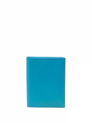 Comme Des Garçons Bi-fold Leather Wallet - Blue