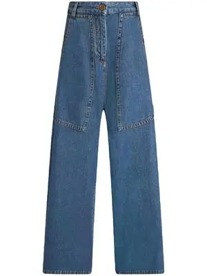 Etro Pegaso-embroidered Wide-leg Jeans