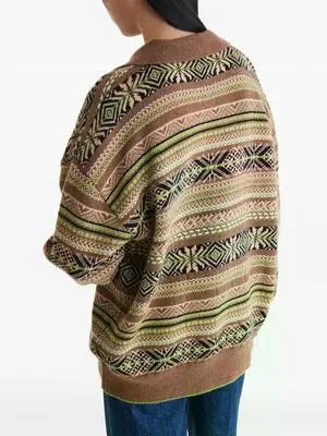 STUDIO TOMBOY Intarsia-knit Polo Top