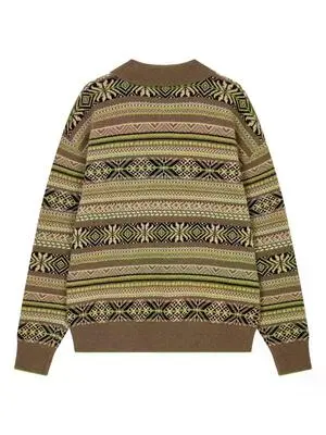STUDIO TOMBOY Intarsia-knit Polo Top