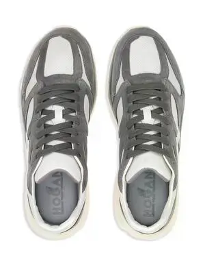 Hogan Panelled Suede Sneakers - Grey