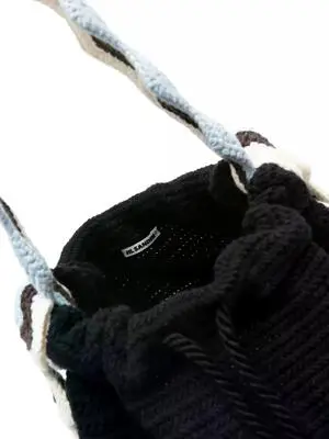 JIL SANDER Zigzag-stripe Knitted Bucket Bag