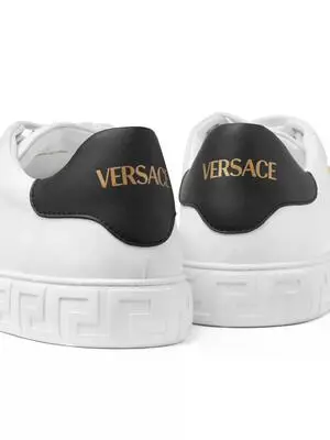 Versace Greca Studded Low-top Sneakers - White