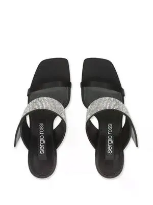 SERGIO ROSSI Paris 95mm Silk Mules