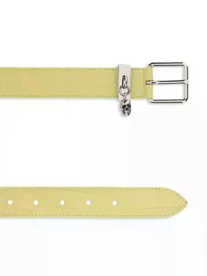 Alexander McQueen Crocodile-effect Leather Belt