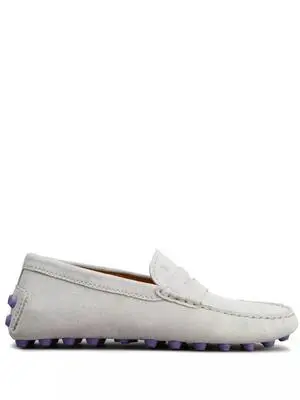 TOD'S Gommino Debossed Loafers - Grey