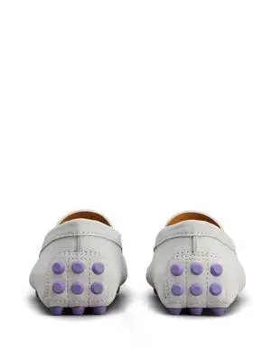 TOD'S Gommino Debossed Loafers - Grey