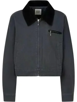 STUDIO TOMBOY Cropped Canvas Jacket - Grey