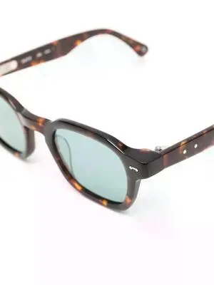 PETER AND MAY Hero Square-frame Sunglasses - Brown