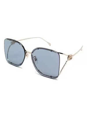Gucci Oversized Sunglasses - Gold