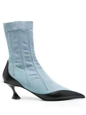 MUGLER 55mm Denim Boots