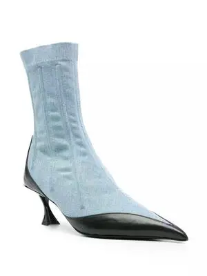 MUGLER 55mm Denim Boots