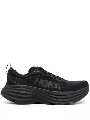 HOKA® Logo-patch Low-top Sneakers - Black