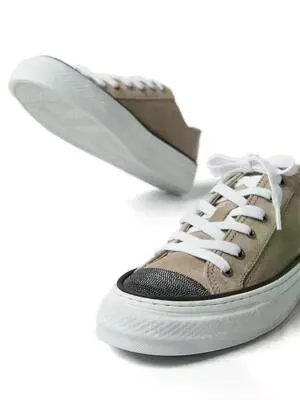 Brunello Cucinelli Monili Toecap Sneakers - Brown