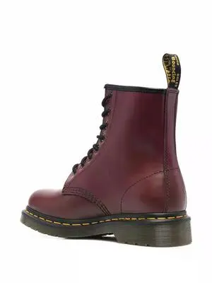 Dr. Martens Lace-up Leather Boots - Red