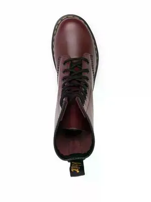 Dr. Martens Lace-up Leather Boots - Red