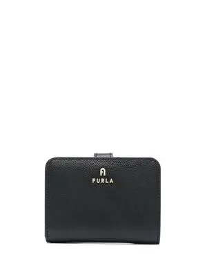 Furla Logo-lettering Leather Wallet - Black