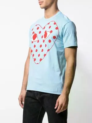 Play Comme Des Garcon Logo Print T-shirt - Blue