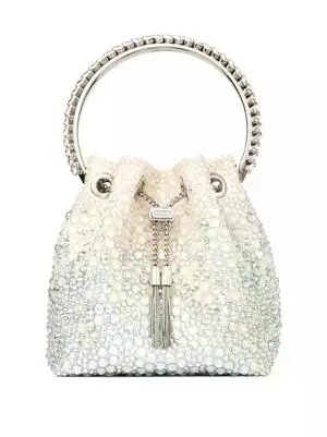 JIMMY CHOO Crystal-embellished Bucket Bag