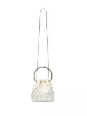 JIMMY CHOO Crystal-embellished Bucket Bag