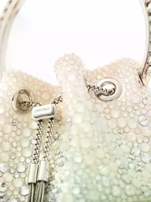 JIMMY CHOO Crystal-embellished Bucket Bag