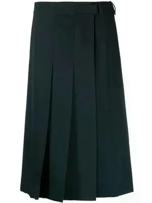 LEMAIRE Pleated Wool Wrap Skirt