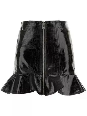 GANNI Future Coated Mini Skirt