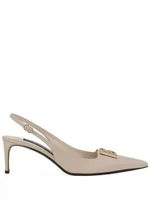 Dolce & Gabbana Logo-plaque Slingback Pumps