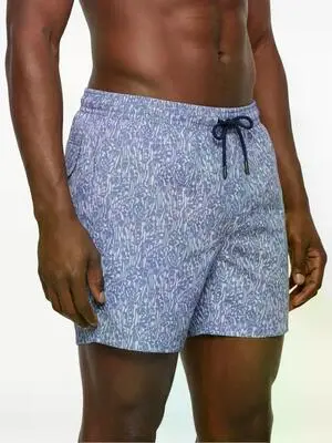 Canali Printed Swim Shorts - Blue