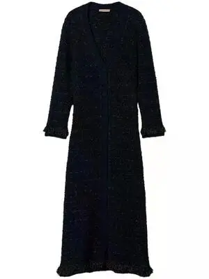TWINSET Checked Jacquard Maxi Cardigan