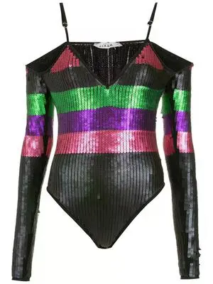 AMIR SLAMA Sequin Cut-out One-piece Swimsuit - Multicolour