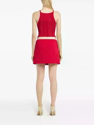 COURREGES Ribbed-knit Tank Top - Red
