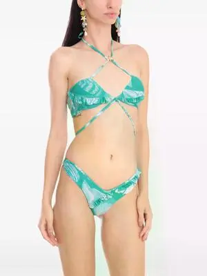 AMIR SLAMA Starfish-print Two-piece Bikini