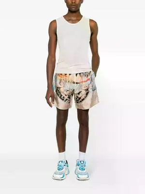 Amiri Silk Satin Shorts - Neutrals