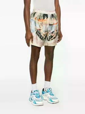 Amiri Silk Satin Shorts - Neutrals