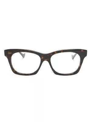 Gucci Tortoiseshell Square-frame Glasses - Brown