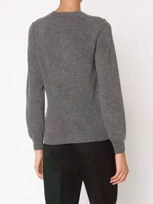 Play Comme Des Garcon Embroidered Heart V-neck Sweater - Grey