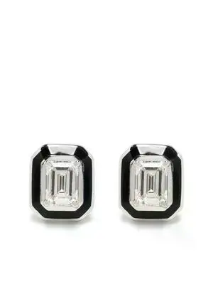 SELIM MOUZANNAR 18kt White Gold Mina Diamond Earrings - Silver