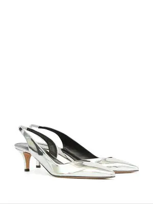 Isabel Marant Étoile Padim 50mm Leather Pumps - Silver