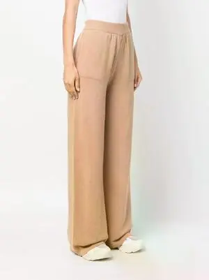 MSGM Embroidered-logo Wool-cashmere Blend Knit Trousers