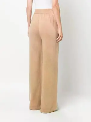MSGM Embroidered-logo Wool-cashmere Blend Knit Trousers
