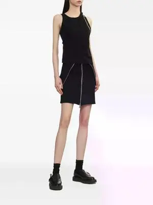 HELIOT EMIL Sleeveless Crewneck Top With Side Zip Detail