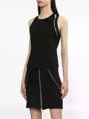 HELIOT EMIL Sleeveless Crewneck Top With Side Zip Detail