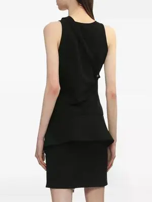 HELIOT EMIL Sleeveless Crewneck Top With Side Zip Detail
